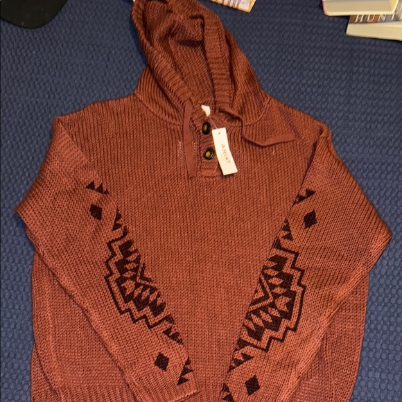 Ariat | Sweaters | Ariat Burgundy Sweater With Aztec Patterns | Poshmark